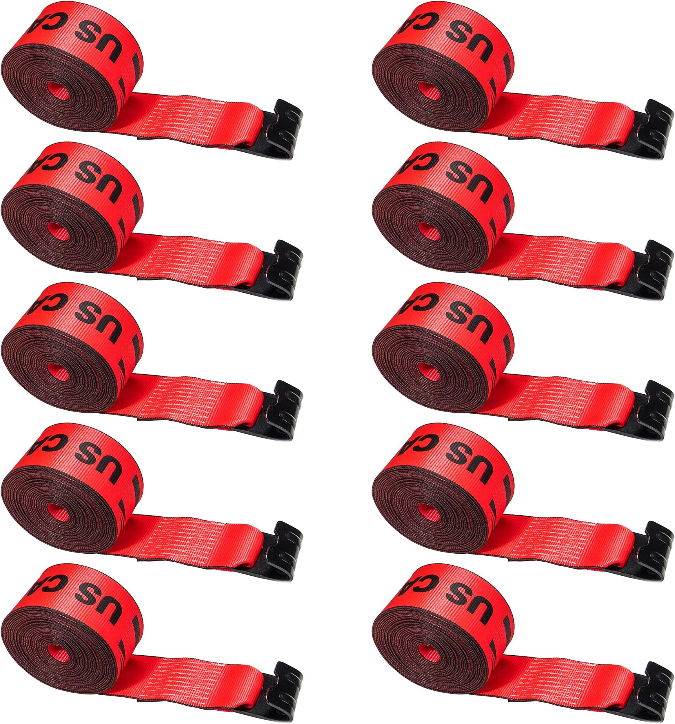 Amazon.com: US Cargo Control 4 Inch x 30 Feet Winch Straps with Flat ...