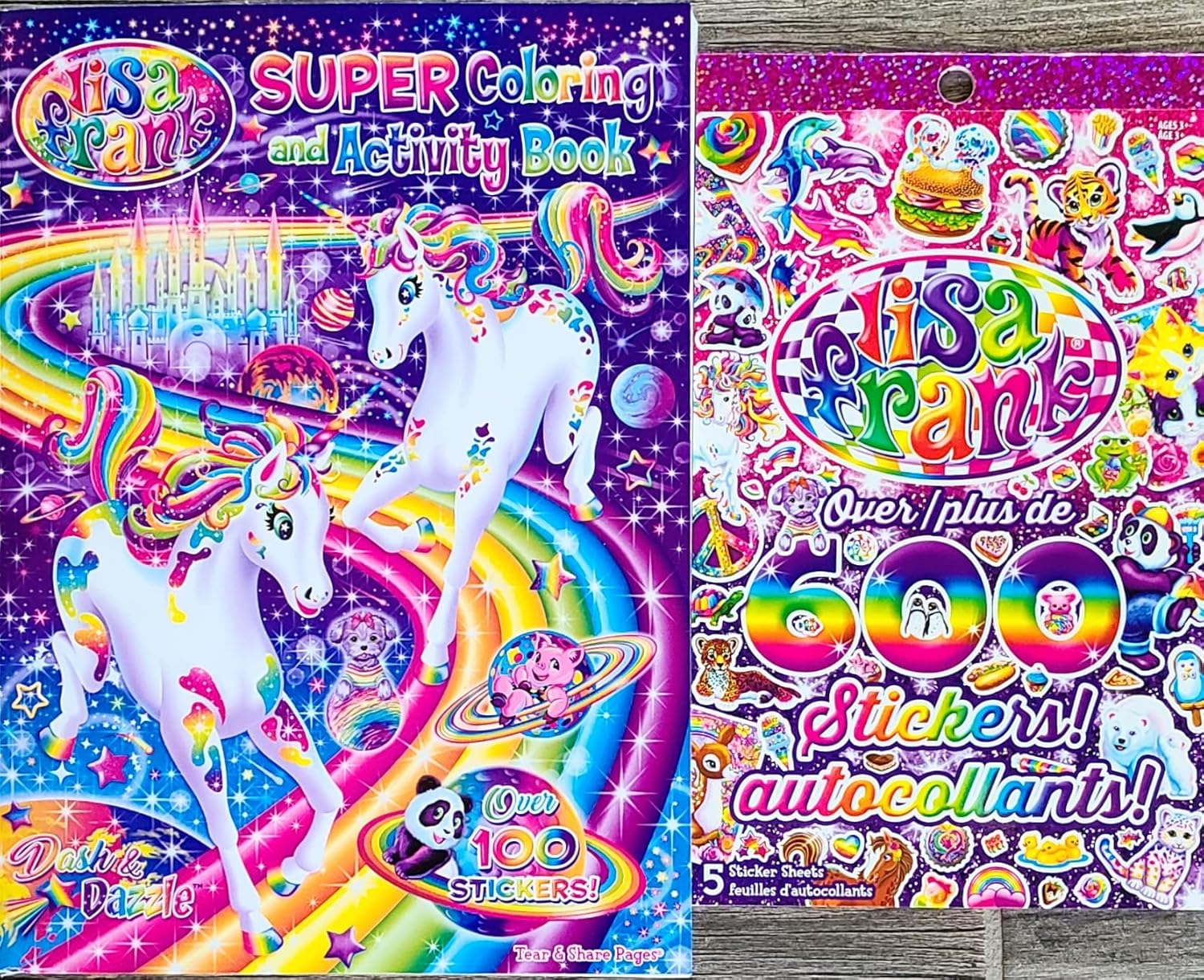 Lisa Frank SUPER Coloring and Activity Book with 600+ Sticker Book ...