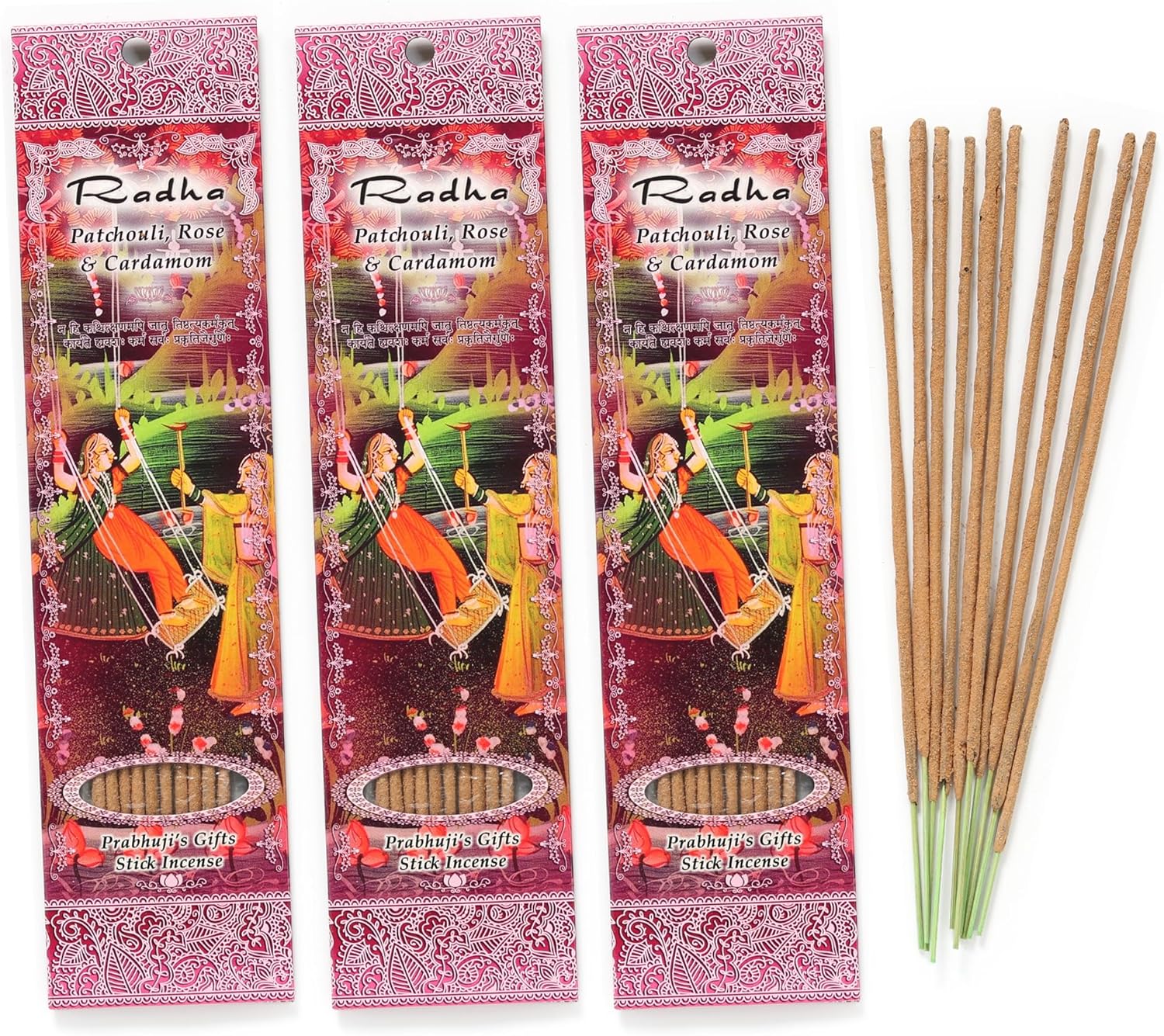 Amazon.com: Prabhuji's Gifts Radha Hand-Rolled Spiritual Incense Sticks ...