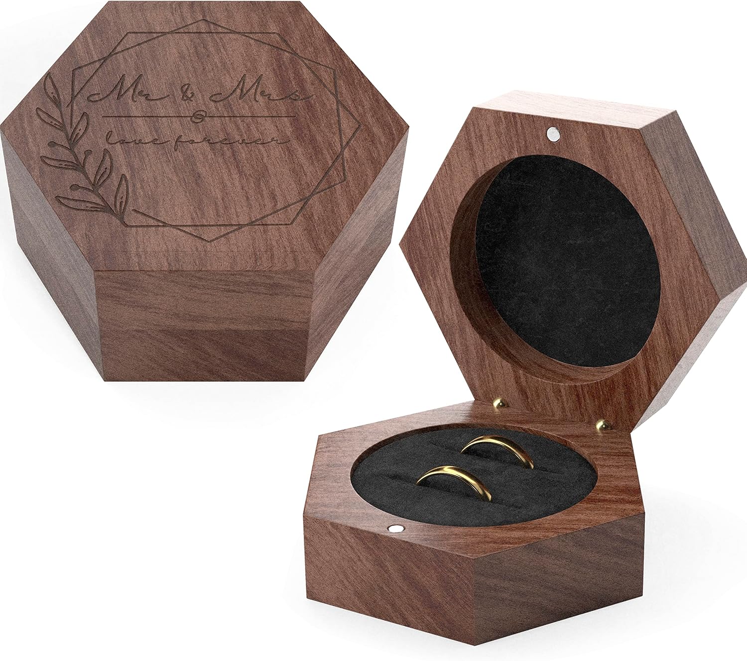 Amazon.com: Rustic Wedding Ring Box for Wedding Ceremony Registry 2 ...