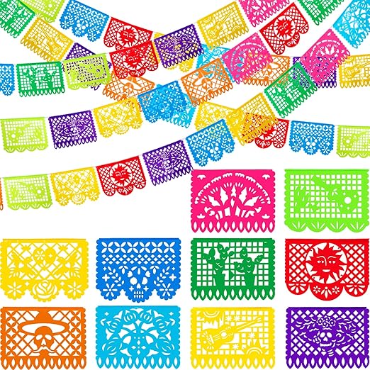 Amazon.com: Zhanmai 5 Packs Mexican Party Banners, Papel Picado Banner ...