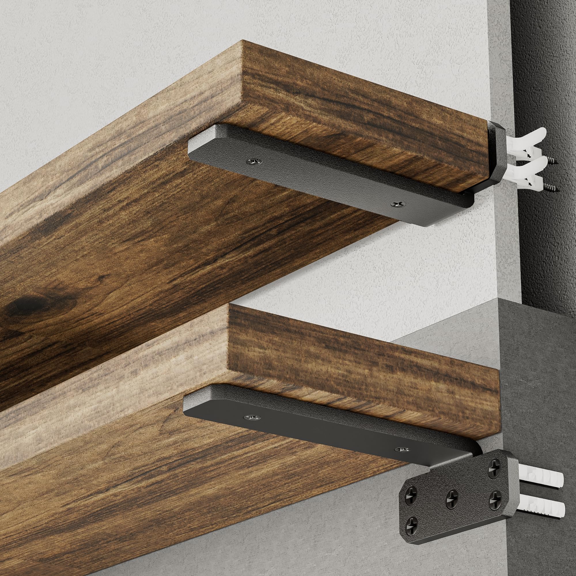 Amazon.com: SKYSEN 6 Pack 8" Floating Shelf Bracket, Shelves Brackets ...