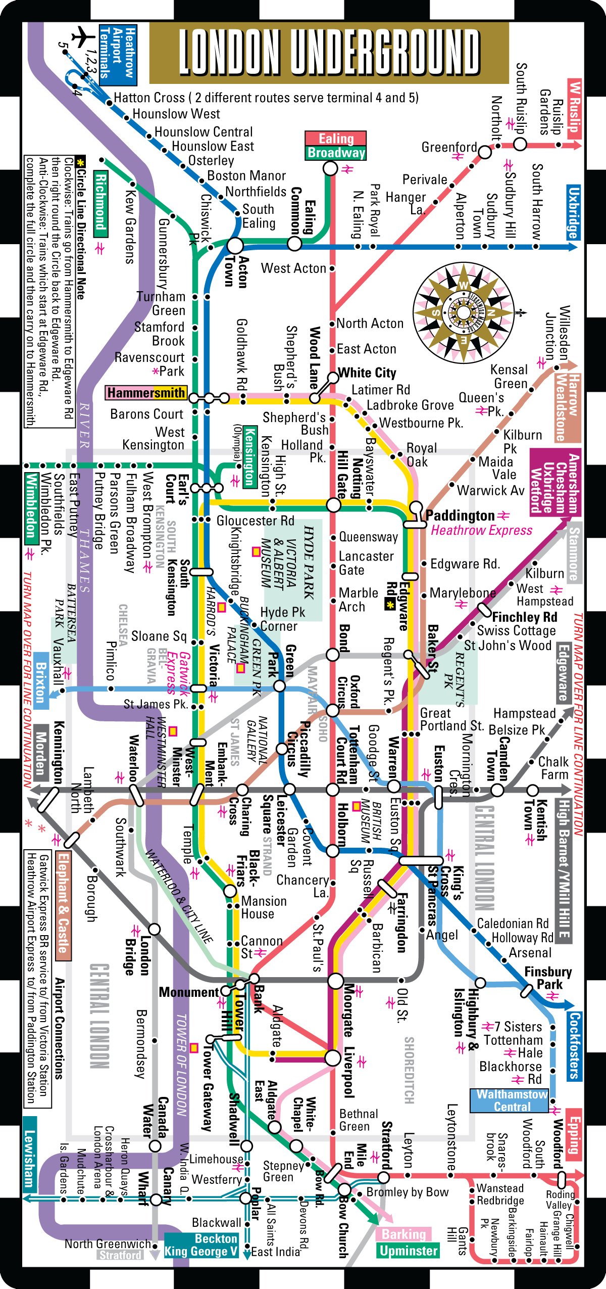 Streetwise London Underground Map The Tube Laminated London Metro Map ...