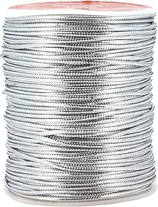 Mandala Crafts Cordón metálico plateado de 2 mm para colgar en la ...