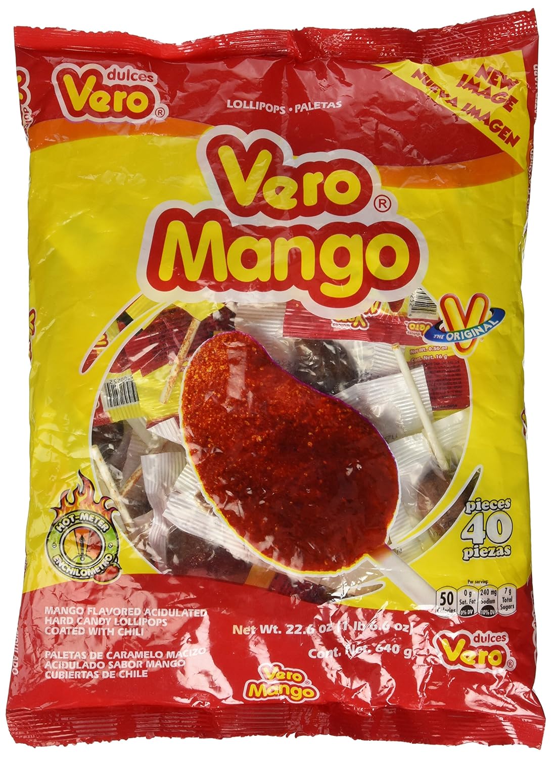 Amazon.com : Vero Mango Con Chile - Pack of 40- (22.6 oz.)(1 lb. 6.6 oz ...