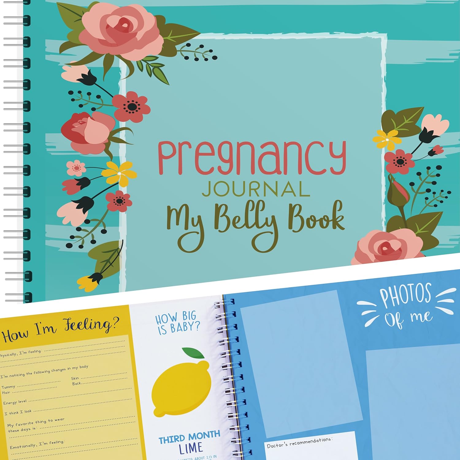 Amazon.com: My Belly Book | Pregnancy Journal Memory Book with Stickers ...