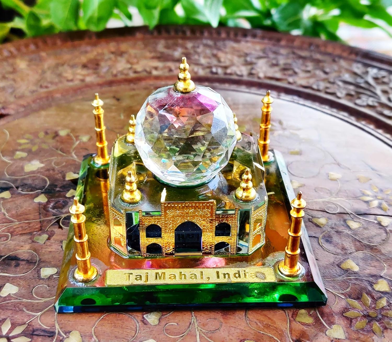 Buy Kaka jiji handicraft Decorative Crystal Taj Mahal Small II Crystal ...
