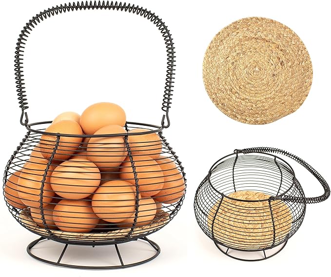 Amazon.com: SEMPOMA Egg Collecting Basket with Extended Handle, Egg ...