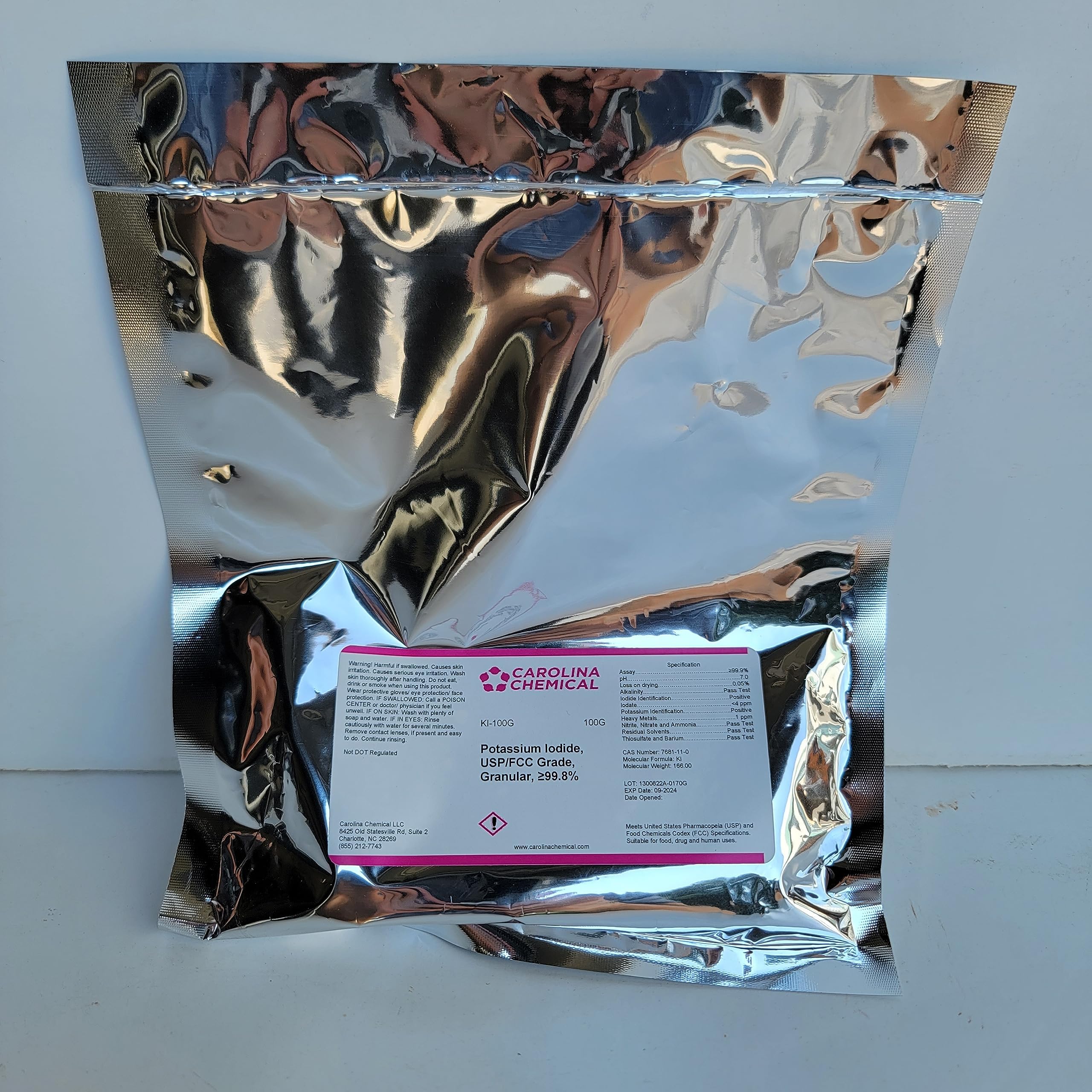 Amazon.com: Potassium Iodide Pharmaceutical USP FCC Grade Powder ...