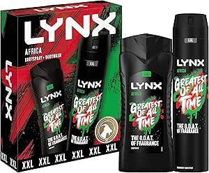 LYNX XXL Africa Duo Body Spray Gift Set Body Wash and Deodorant perfect ...