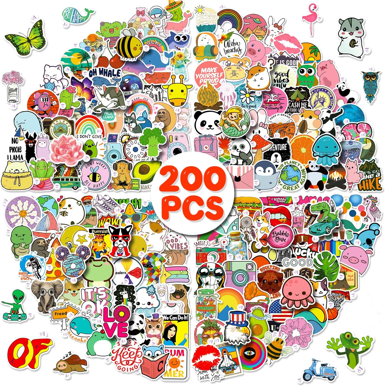 Amazon.com: 50Pcs Aesthetic Stickers for Water Bottle, Graffiti ...