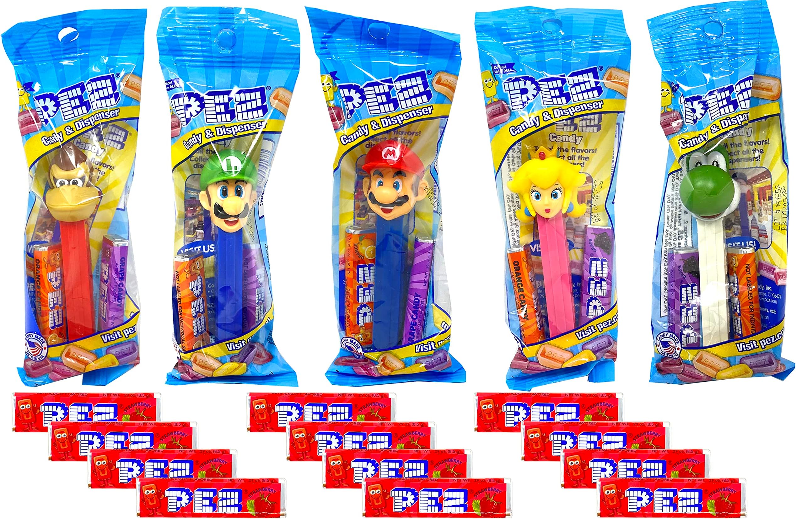 Amazon.com : Pez Nintendo Super Mario Dispensers (12 Pack) : Grocery ...