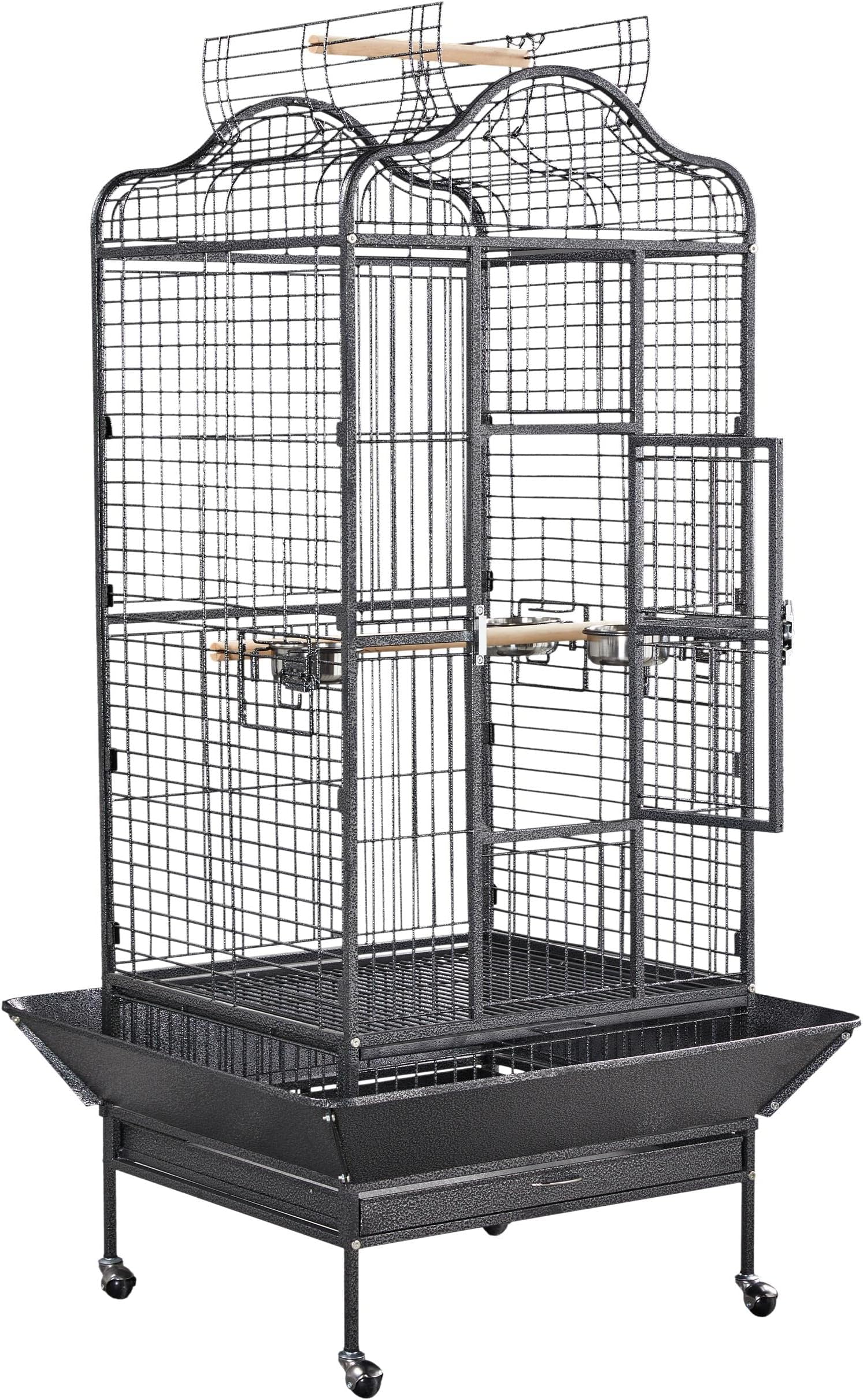 Yaheetech Extra Large Metal Bird Cage, Pet Cage for African Grey ...