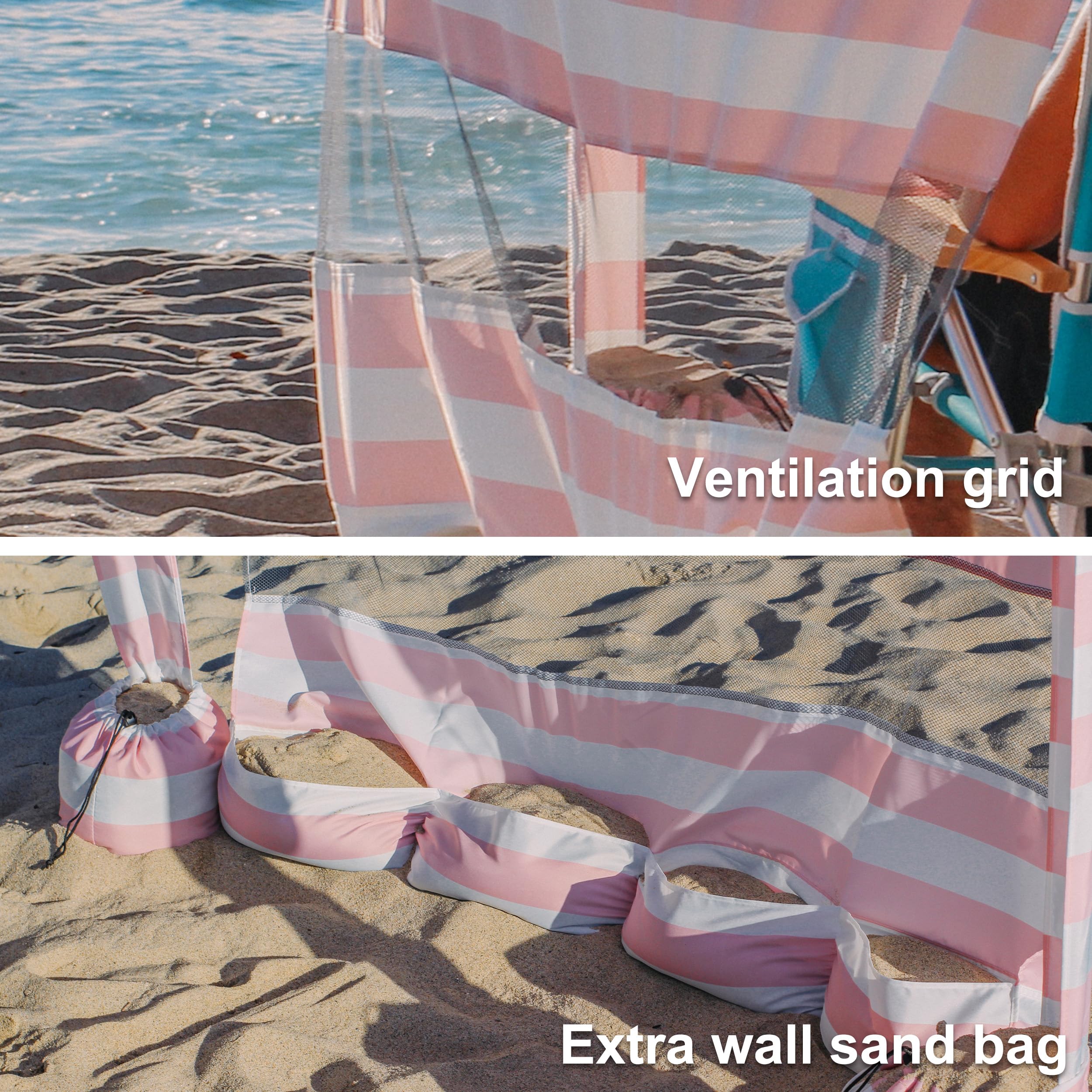 Snapklik.com : Beach Cabana Sidewall, Additional Privacy Sunwall For 6. ...
