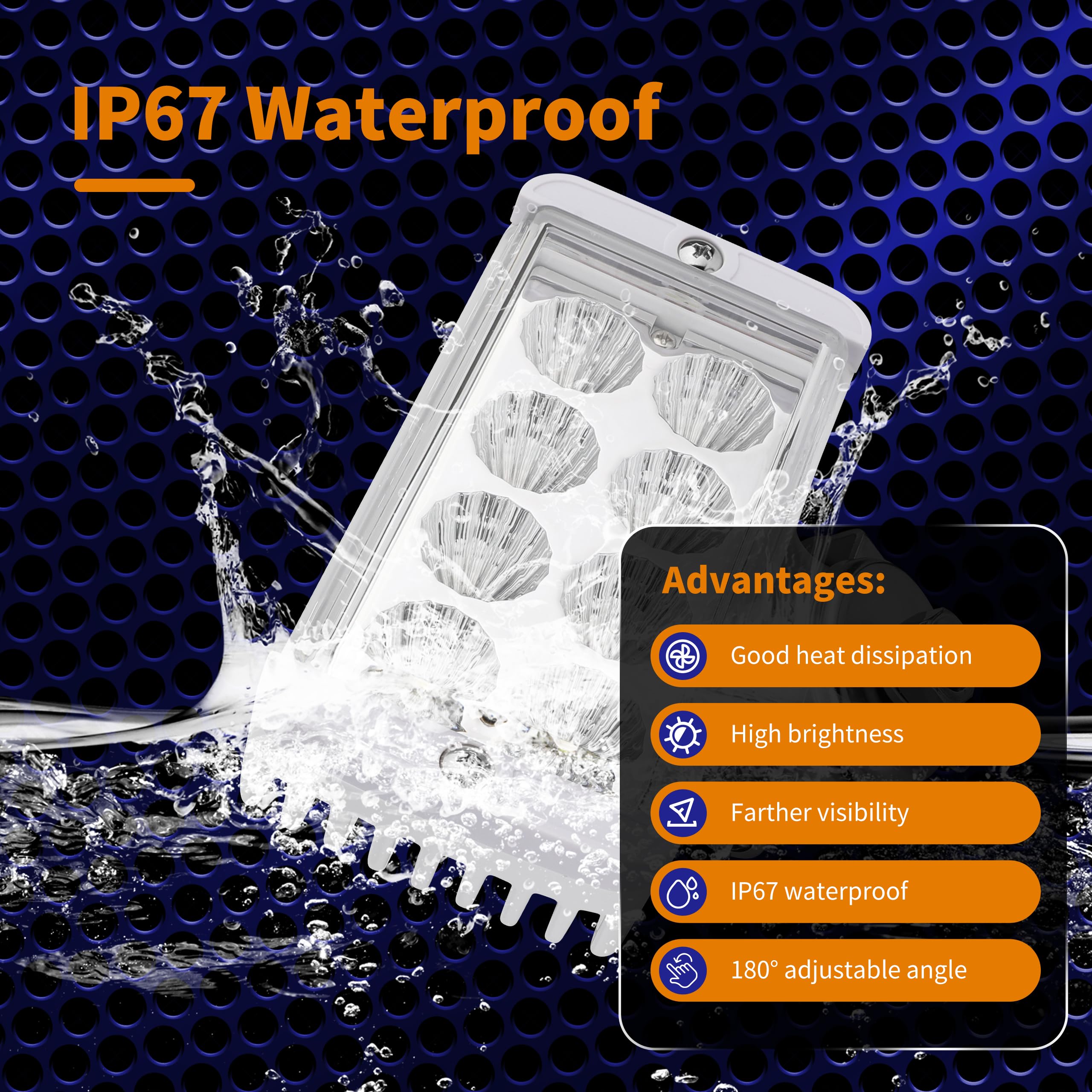 Snapklik.com : RVZONE Dual Color Led Boat Lights IP67 Waterproof LED ...