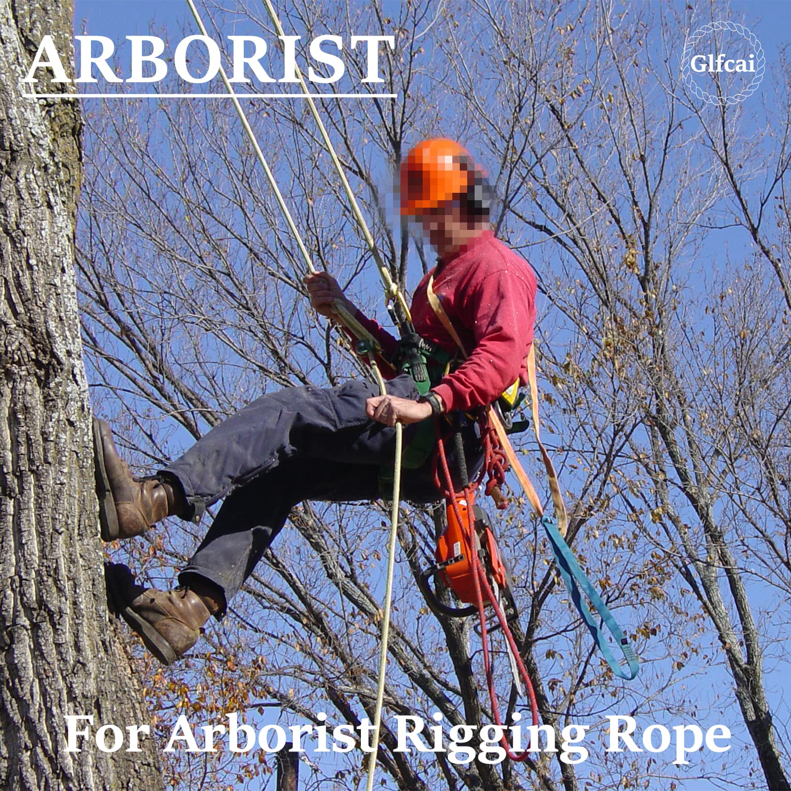 Polyester Braided Arborist Rope(1/2 in x 150ft) Strength and Durability ...