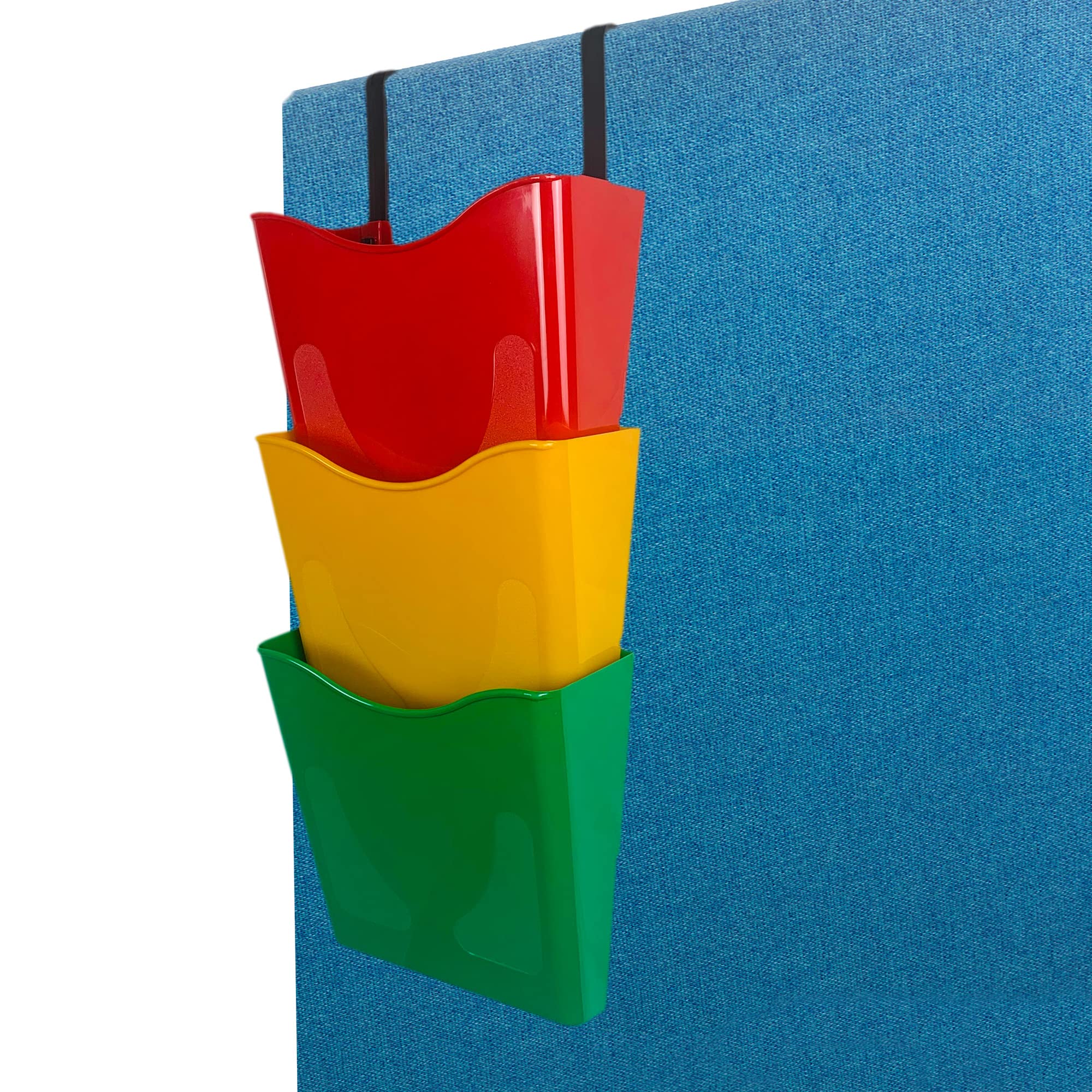 Deflecto Multi Coloured Portrait A4 Wall Mounted Document Holders Set ...