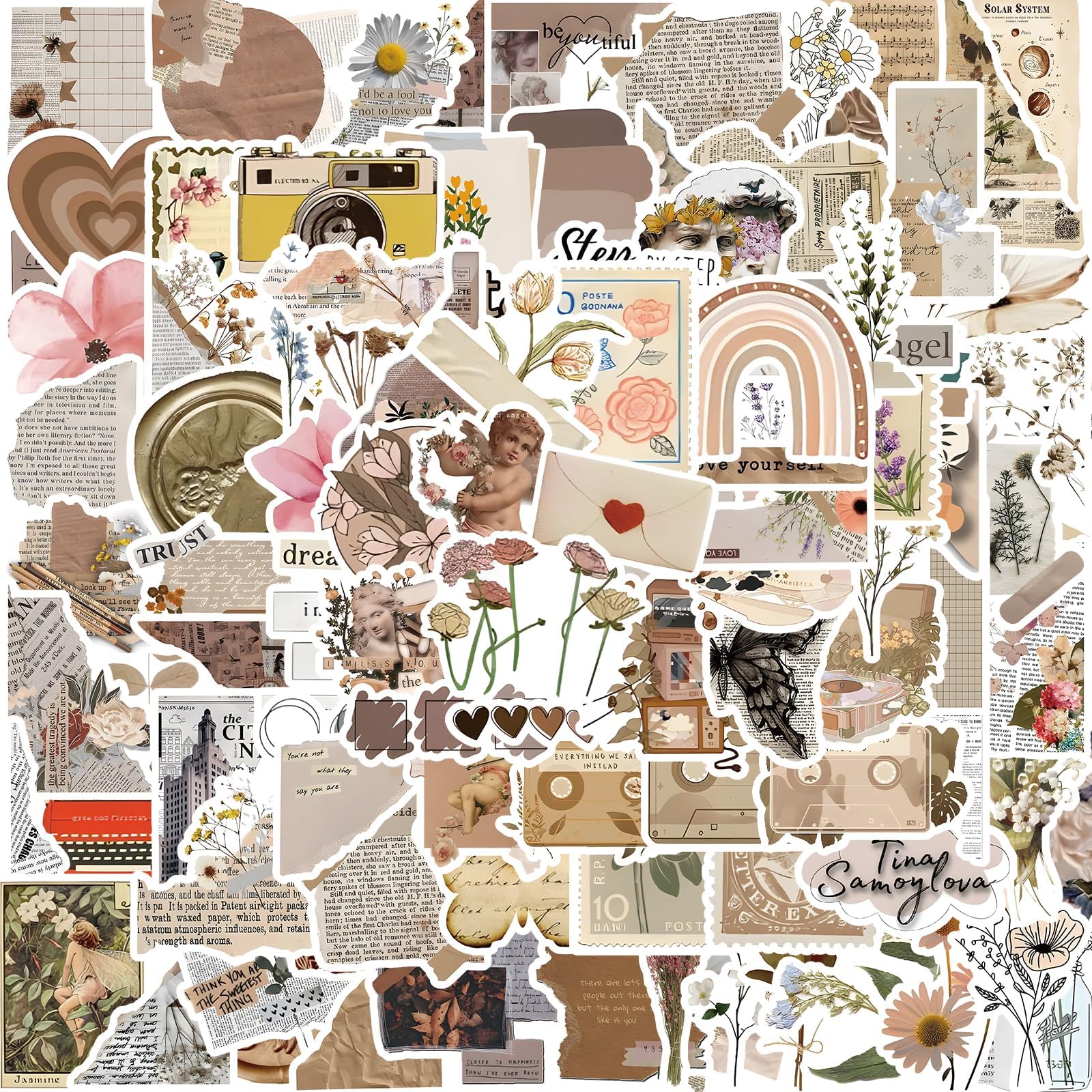 Amazon.com: Juome 12 Sheet Quote Stickers for Journaling, Scrapbook ...