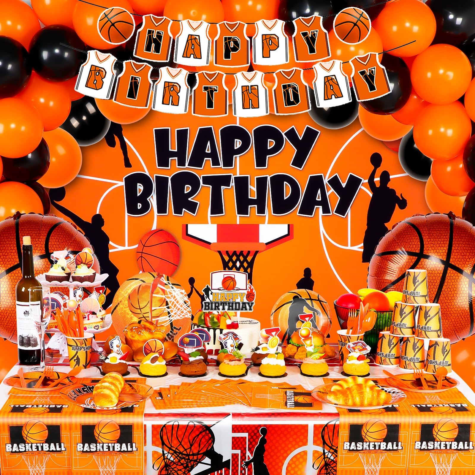 Amazon.com: Basketball Party Decorations Basketball Party Supplies ...