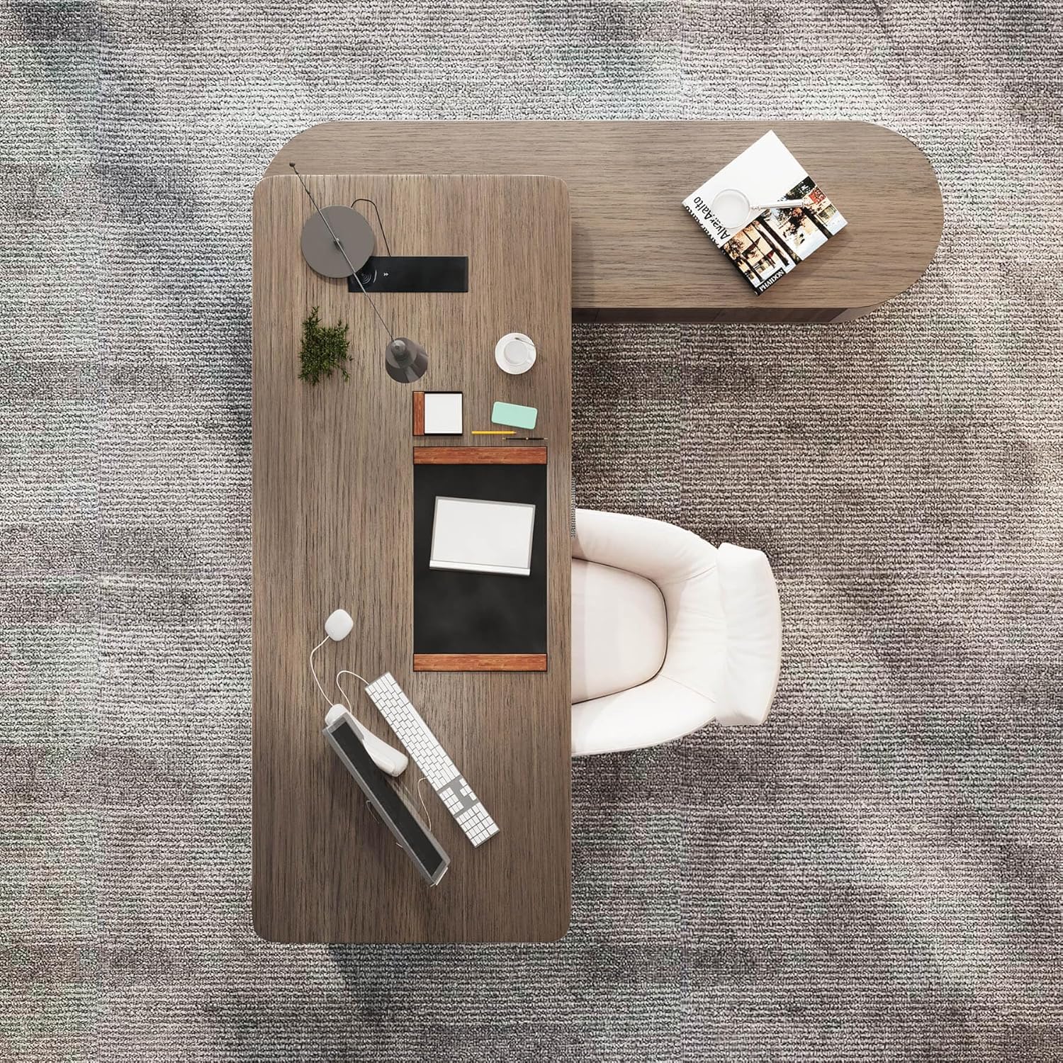 Amazon.com: SAINTCY Large Executive Office Desk with File Cabinet, 94.5 ...