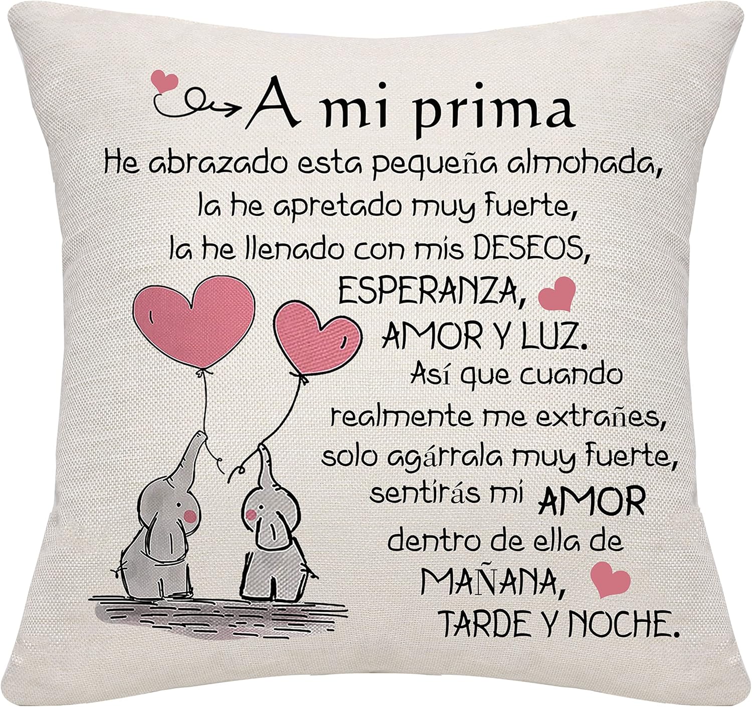 Bommex Regalo de Primo Funda de cojín para mi Prima Regalo de ...