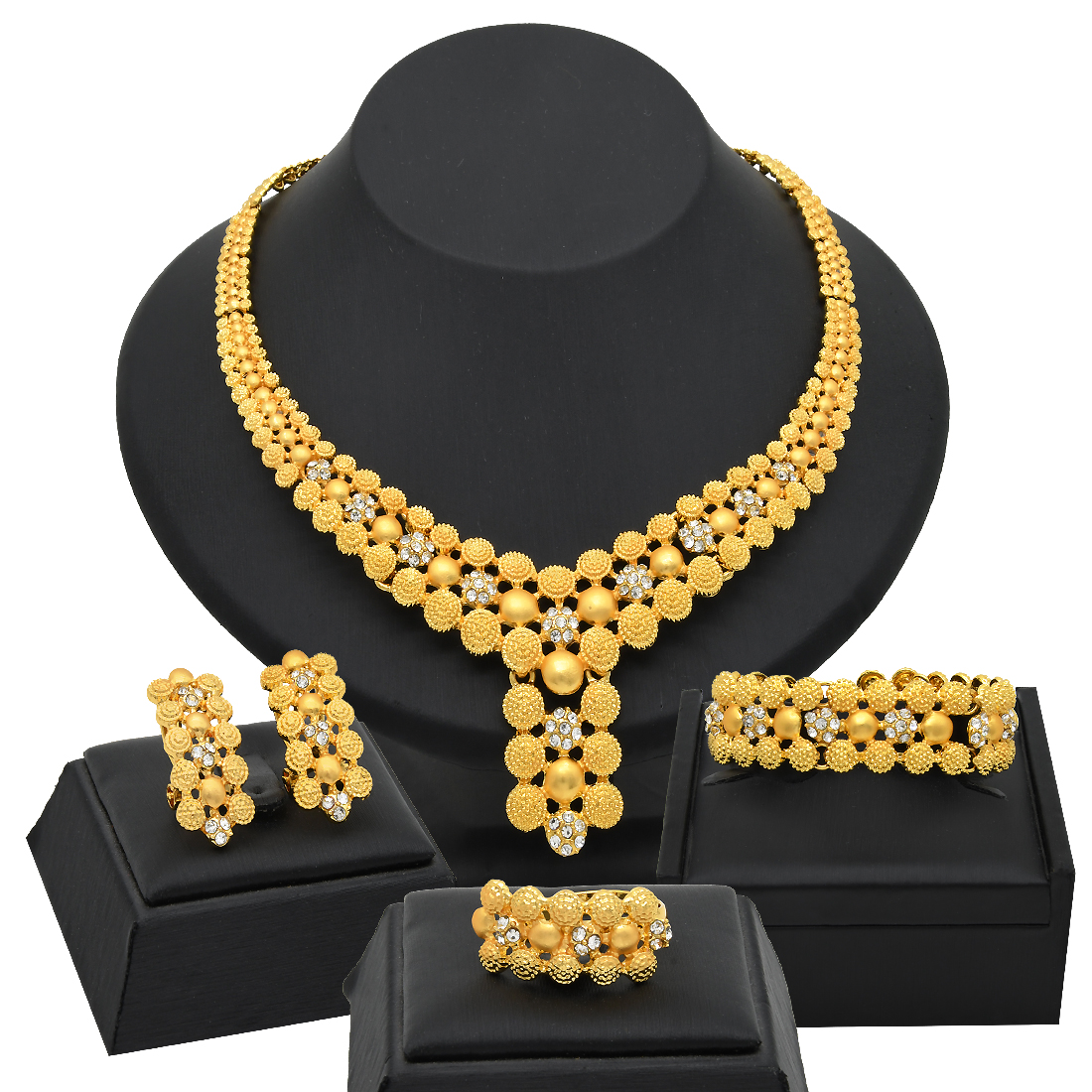 Watch Gold Women's Jewellery Necklace Set on Amazon Live