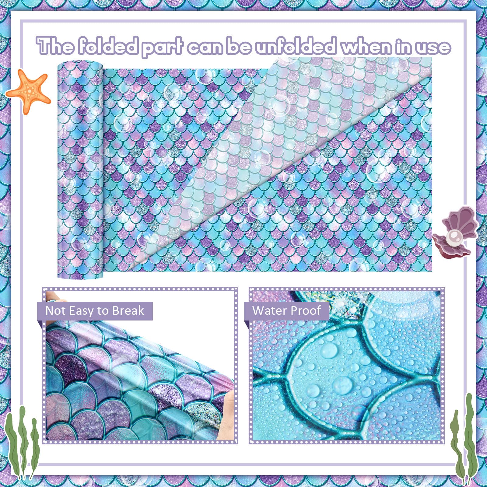 1 Roll 1200 Inch x 54 Inch Under The Ocean Tablecloth Ocean Themed ...