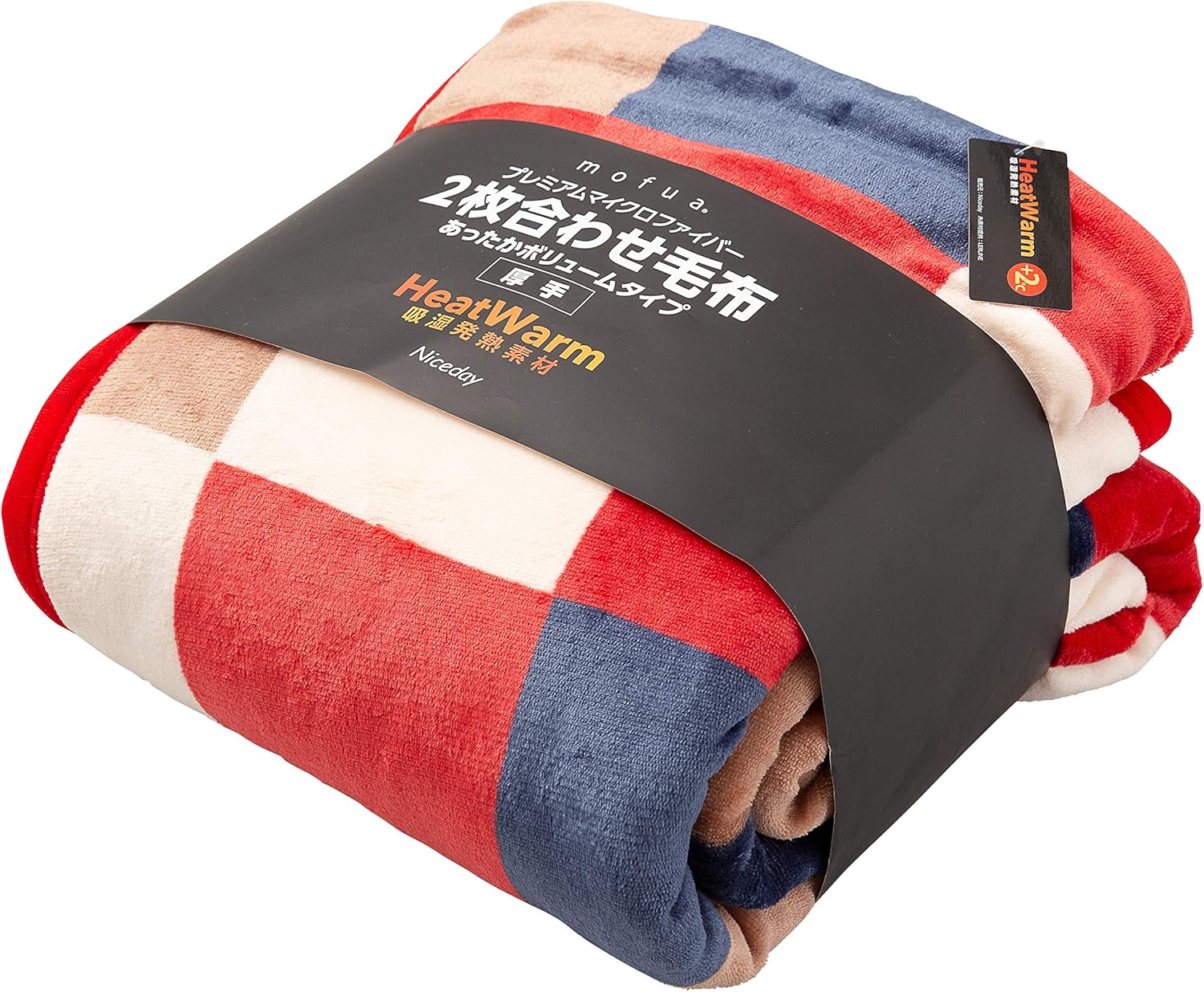 Amazon｜AQUA (アクア) mofua (モフア) 毛布 ブランケット プレミアムマイクロファイバー Heatwarm +2℃ 発熱タイプ (2枚合わせ) シングル グル チェック柄 ...