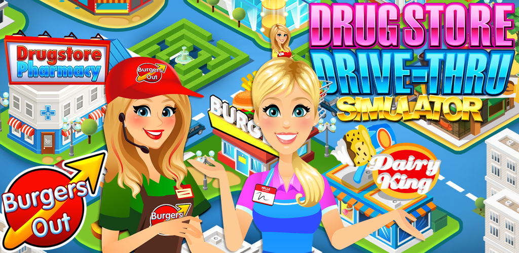 Drive Thru & Drugstore Simulator - Kids Fast Food Games & Shopping ...