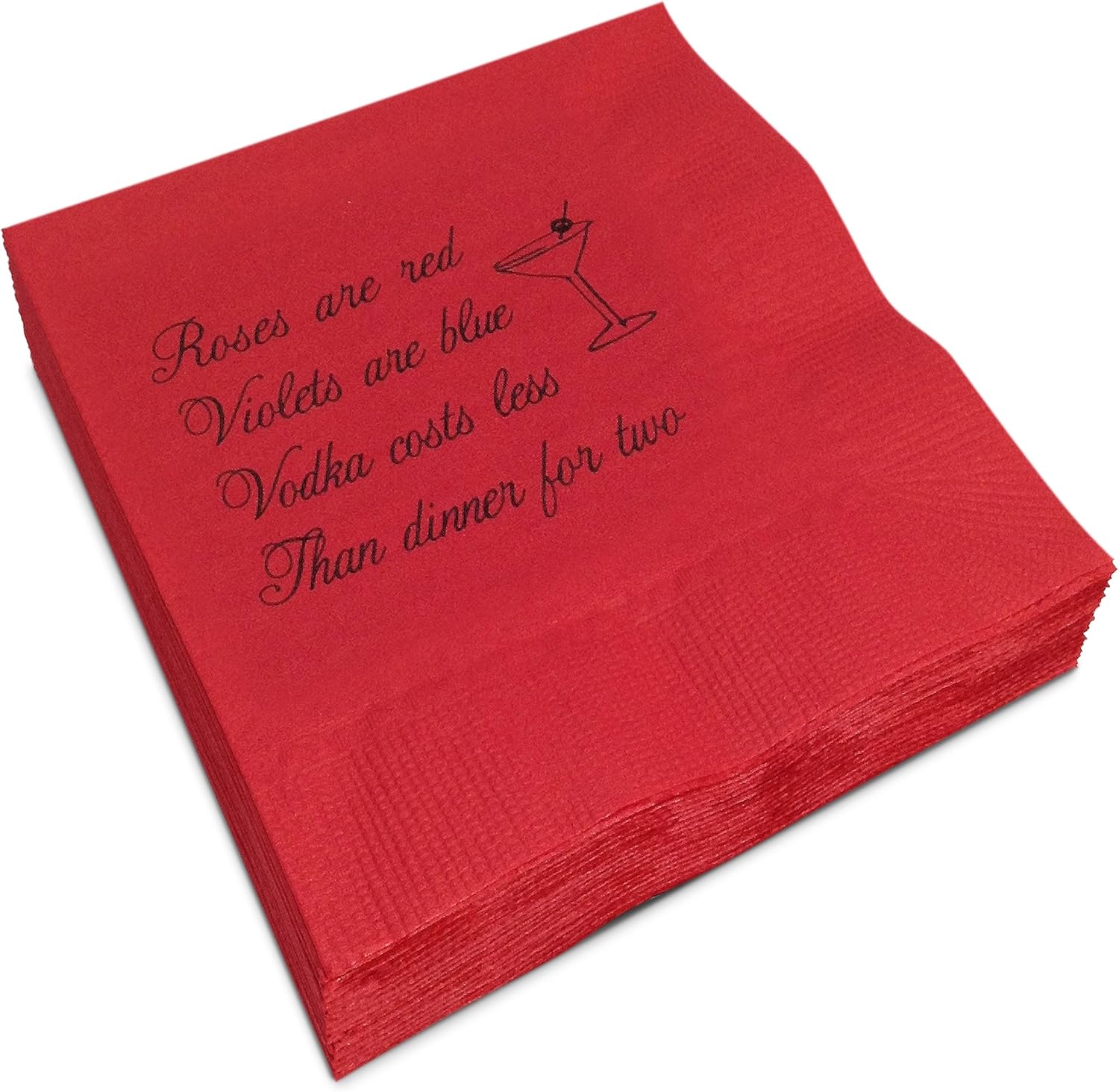 Amazon.com: Krepe-Kraft Social Slurzz Funny Beverage Napkins, Roses are ...