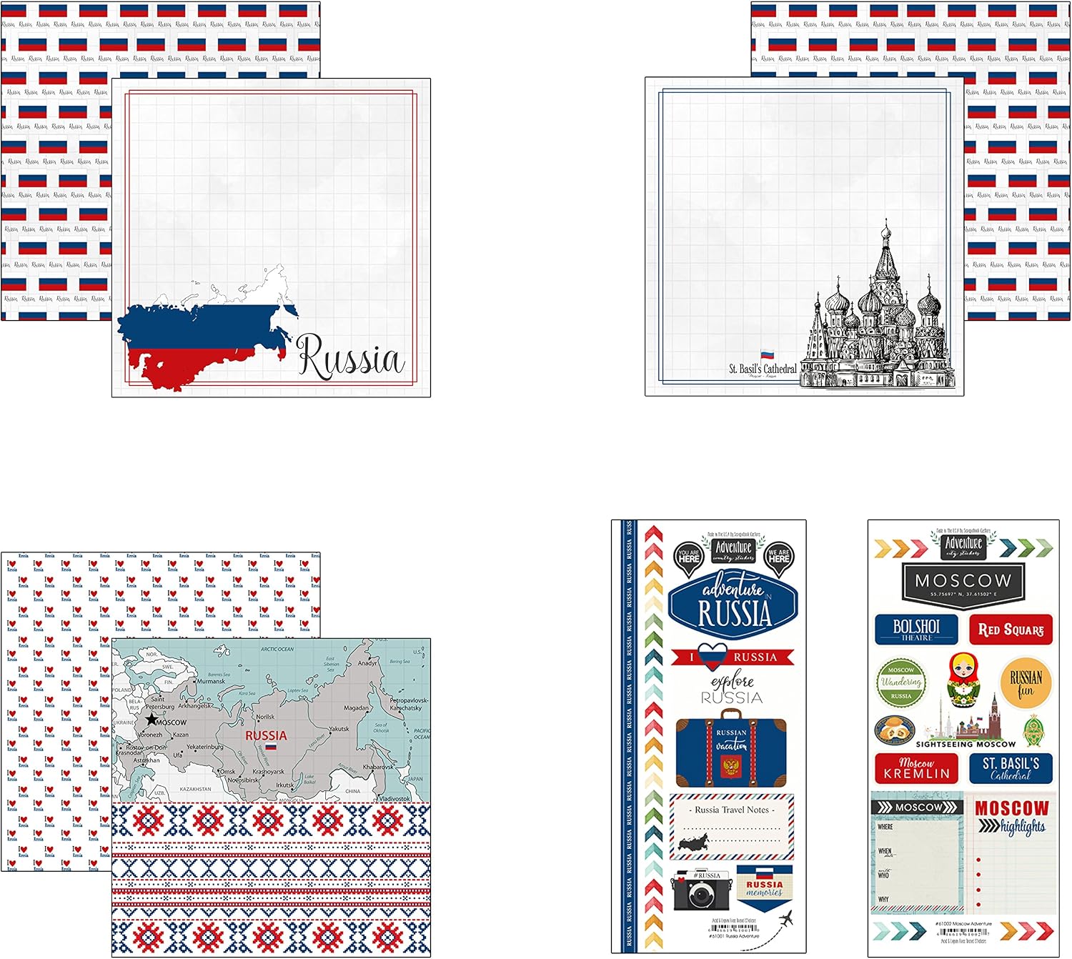 Amazon.com: Scrapbook Customs Russia Adventure Scrapbook Kit