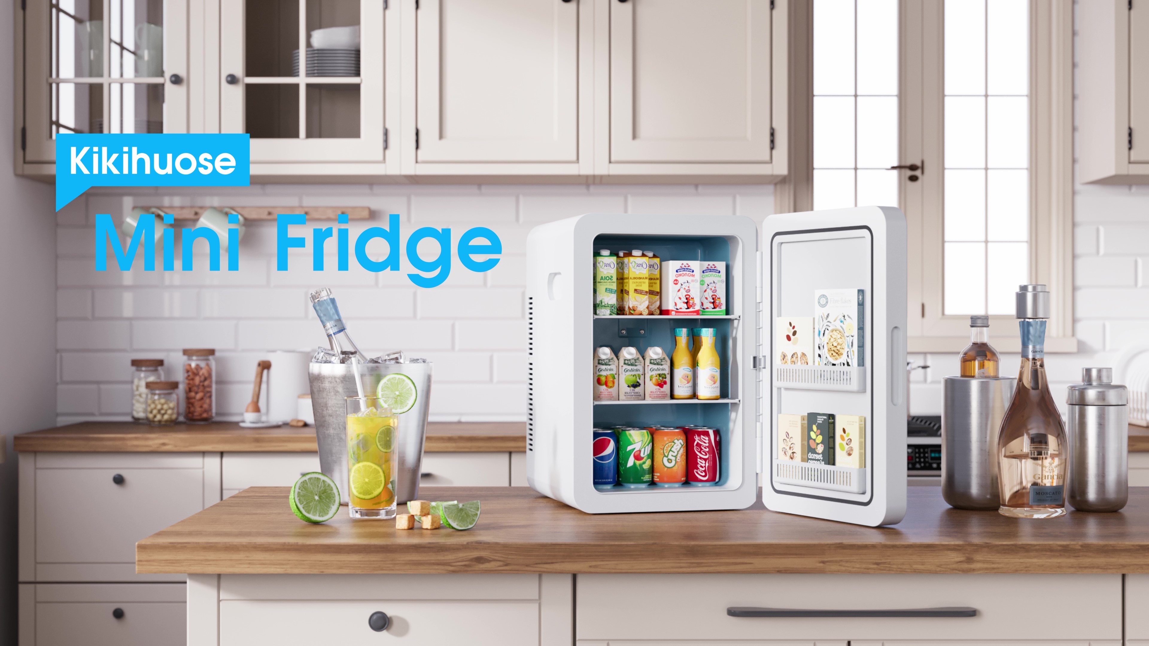 Watch Kikihuose 22L/30Cans Mini Fridge for Bedroom on Amazon Live