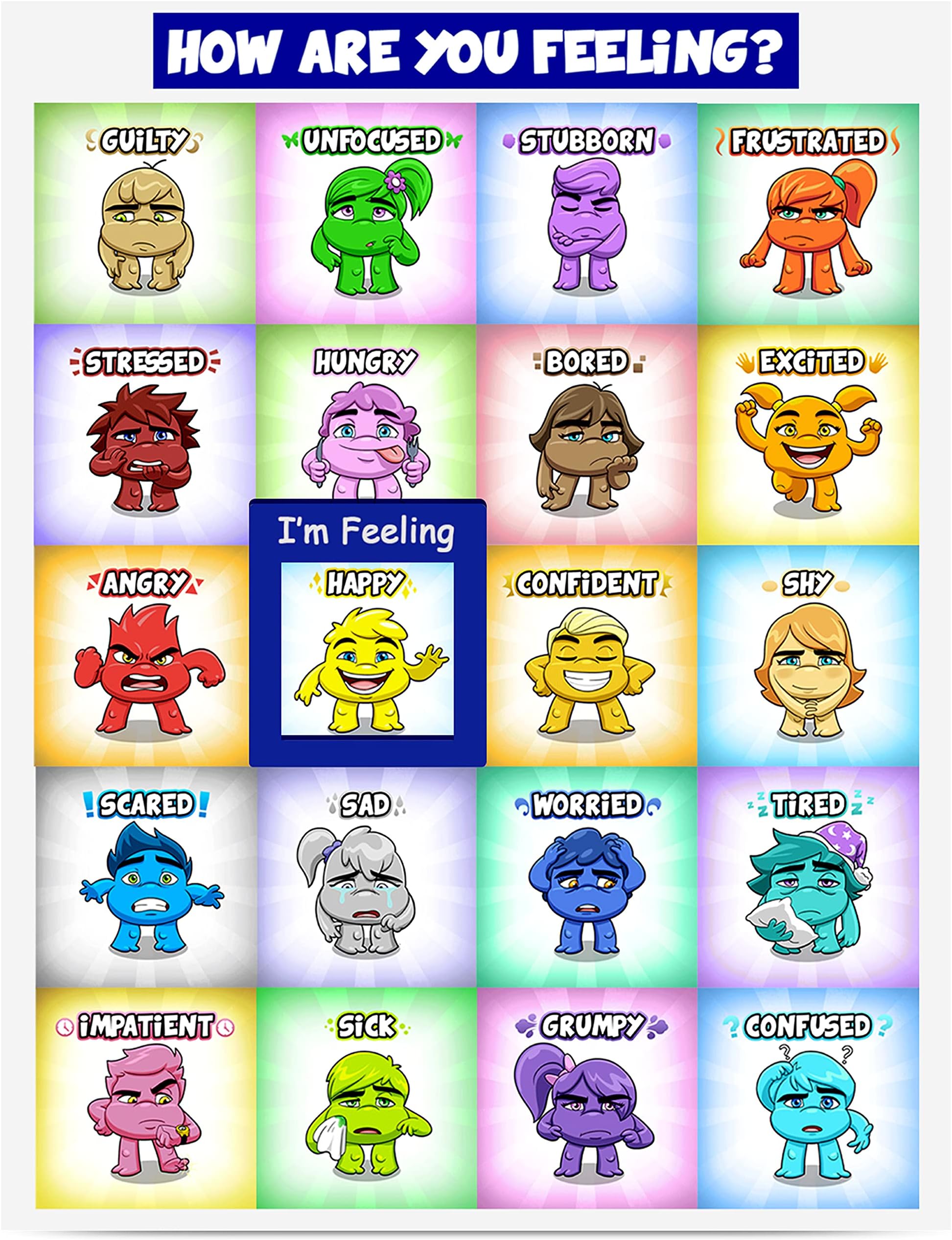 Amazon.com: Poster Discount How are You Feeling Today? Emotions Magnet ...