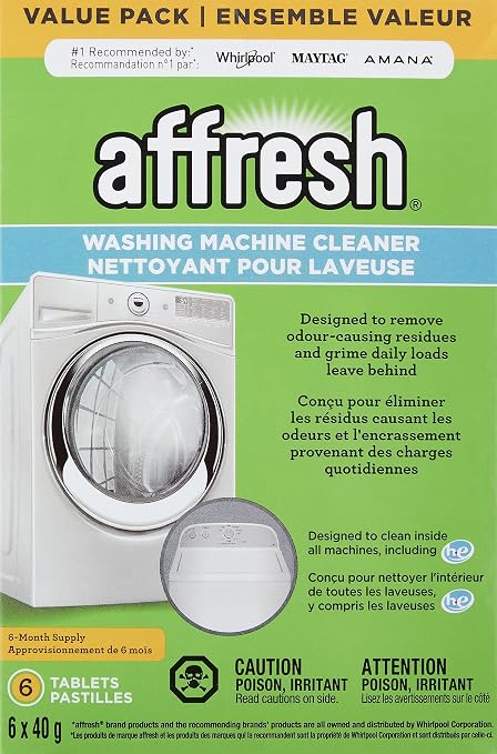 Affresh Washing Machine Cleaner, Helps Power Away Odor Causing Bacteria ...