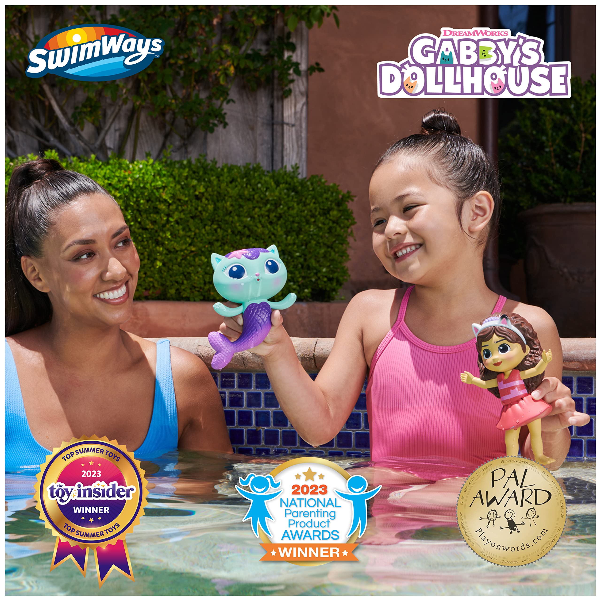 Snapklik.com : Swimways Gabbys Dollhouse Floatin Figures, Swimming Pool ...