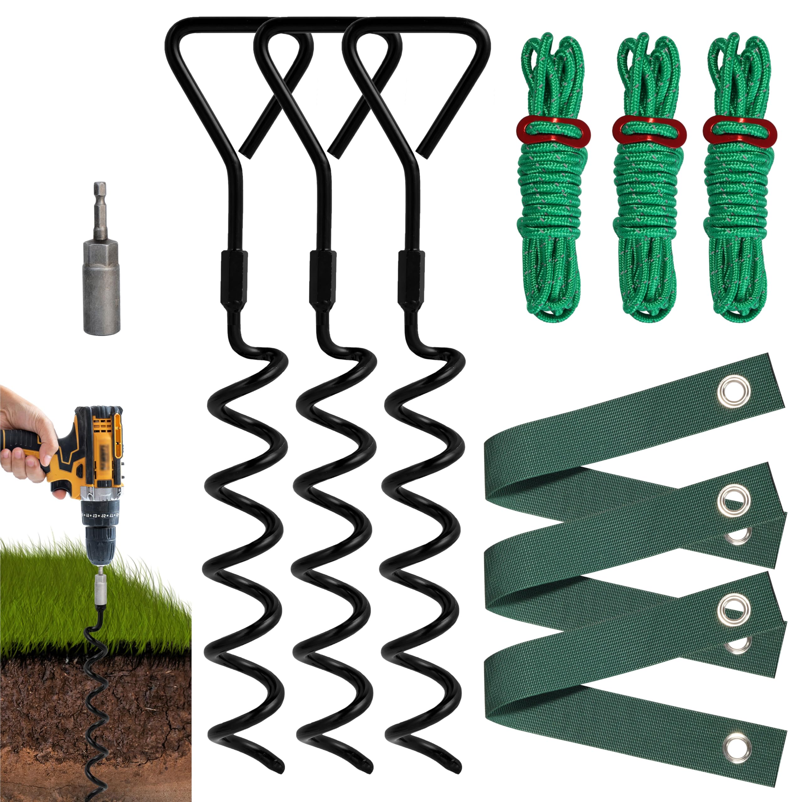 Amazon.com : VASGOR Heavy Duty 16” Tree Stakes and Supports for Young ...