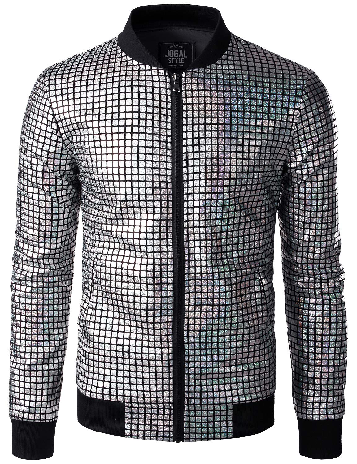 Snapklik.com : Mens Metallic Sequins Baseball Bomber Jacket 70s Disco ...