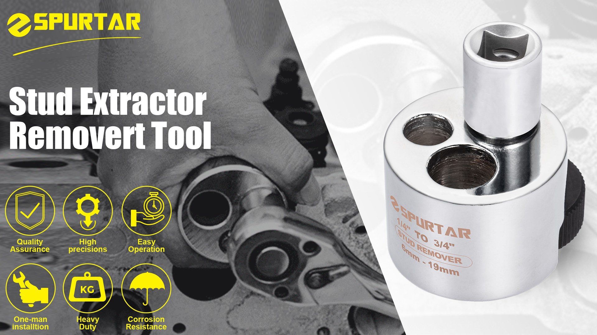 Watch Spurtar Stud Extractor for 1/4" to 3/4" Broken or Rusty Bolt on ...