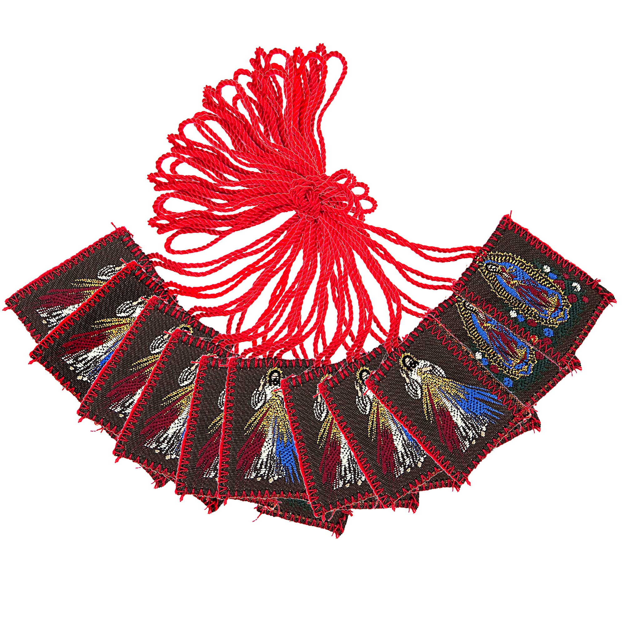 Buy NeedzoBulk Brown and Red Embroidered Scapular Necklace for Women ...