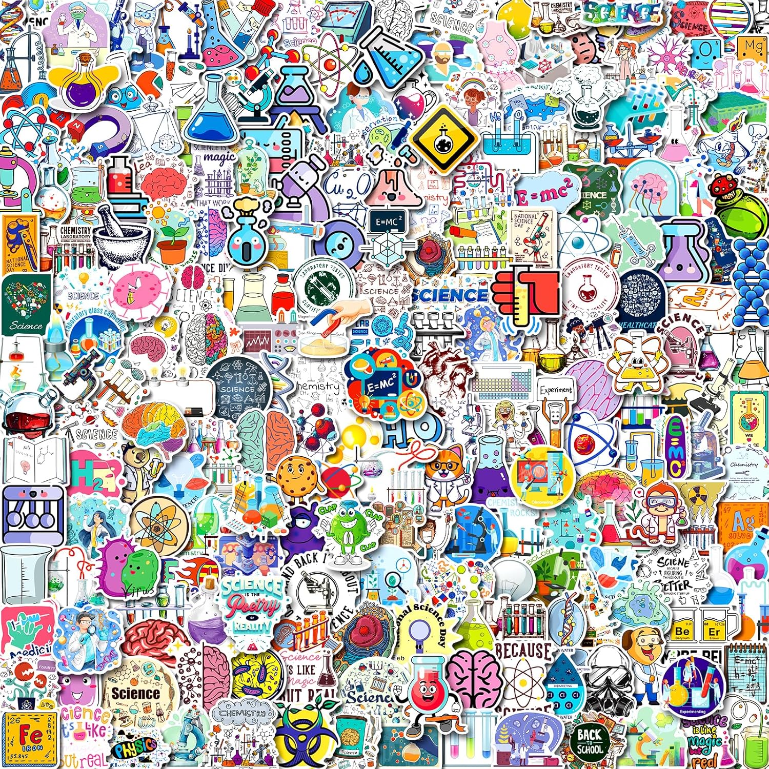 Amazon.com: 300Pcs Science Laboratory Stickers, Physics Biology ...