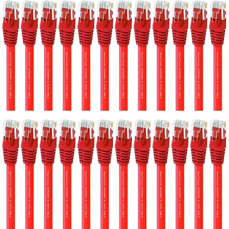 Amazon.com: GearIT Cat 6 Ethernet Cable 1 ft (20-Pack) - Cat6 Patch ...