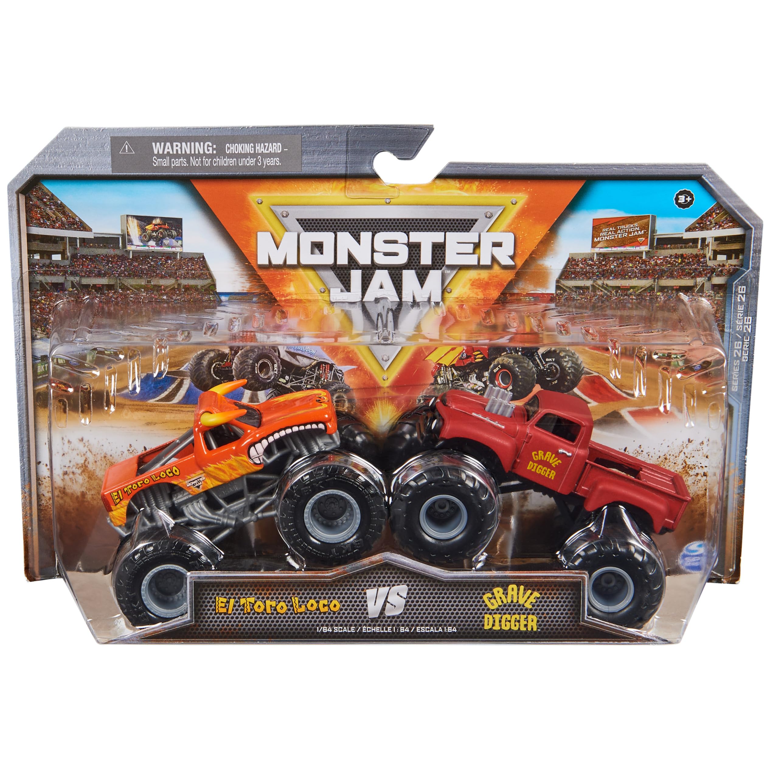 Buy Monster JamOfficial El Toro Loco Vs. Grave Digger Die-Cast Monster ...