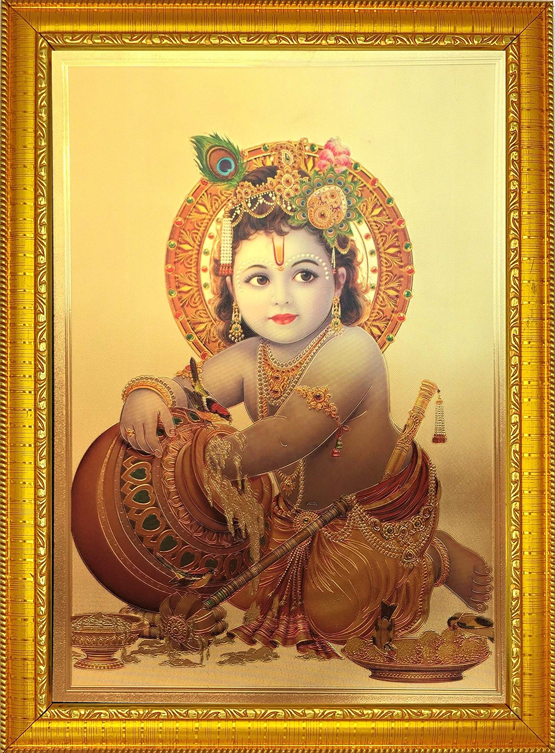 Buy ADA Handicraft Hindu Lord Goddess God Religious Framed Painting for ...