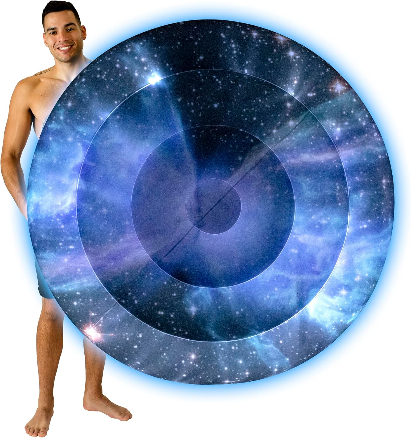 Amazon.com: Poolcandy Inflatable Galaxy Island Pool Raft Illuminated ...