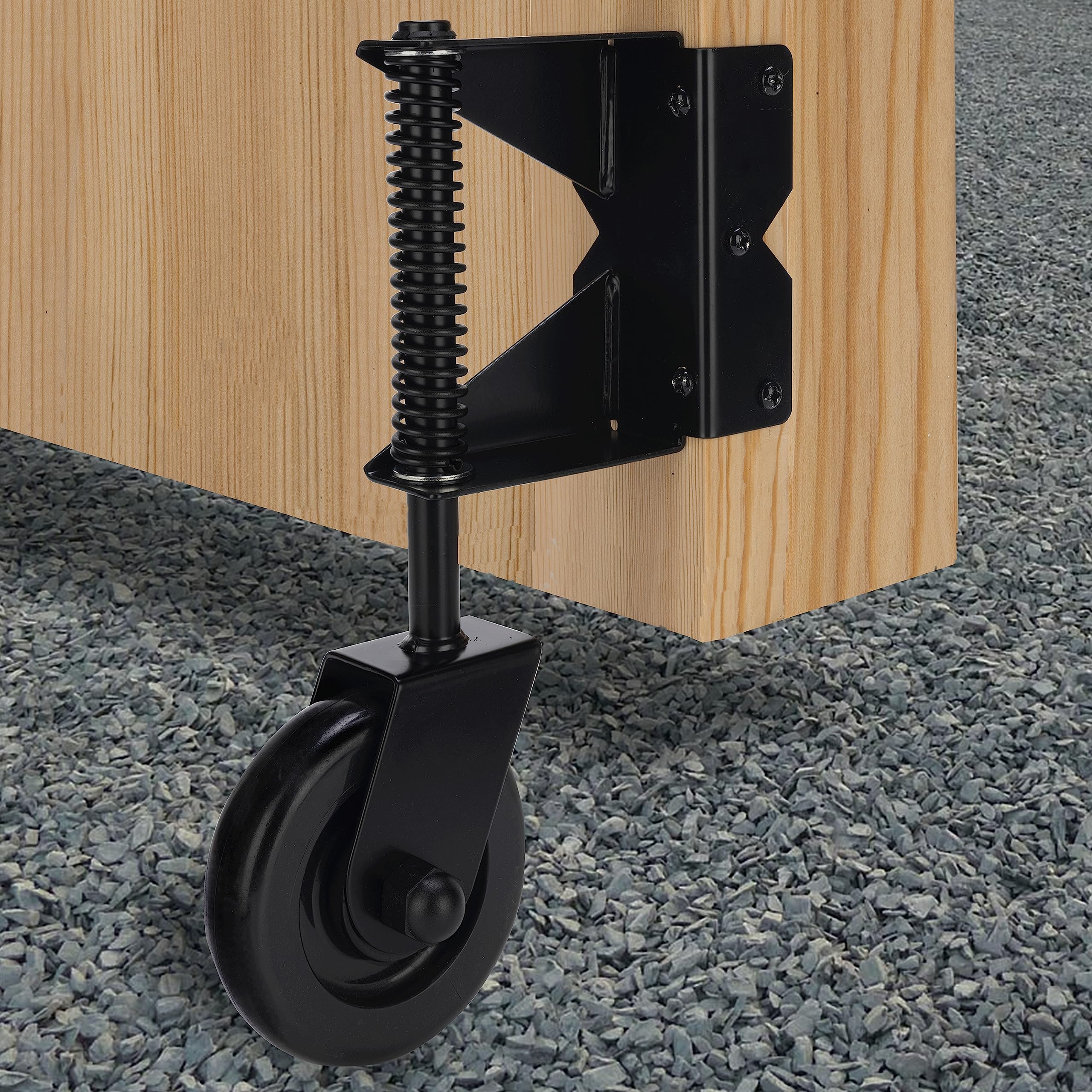 Gate Wheel Spring-Loaded Gate Caster Kit for Wooden PVC Fences, Heavy ...