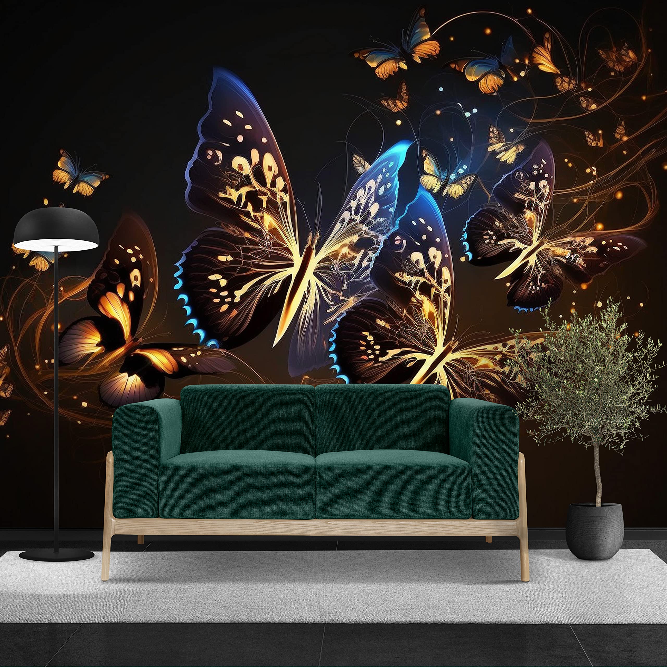 Interior Wallpaper Butterflies Butterflies Wallpaper & Wall Murals