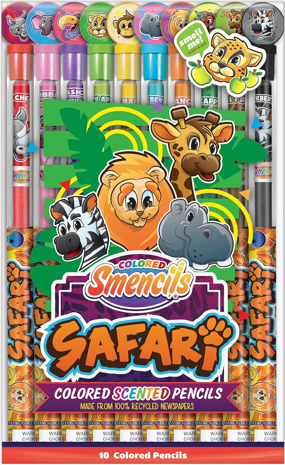 Amazon.com: Safari Colored Smencils - Patented Gourmet Scented Colored ...