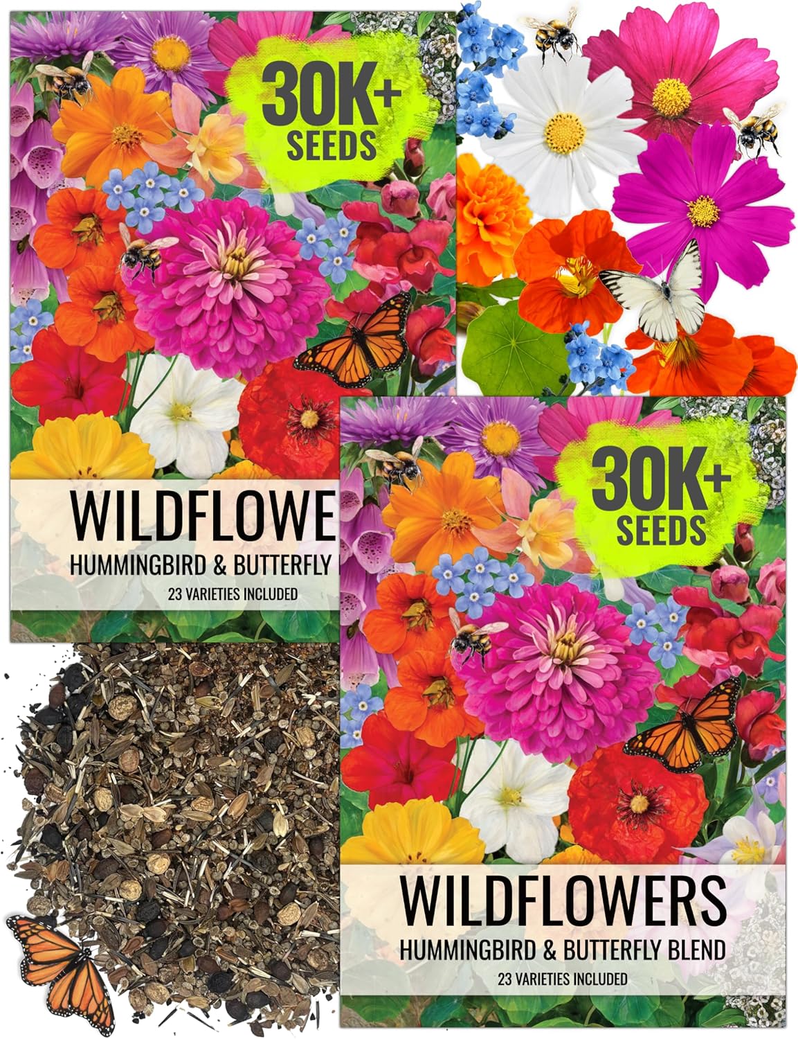 Amazon.com : Seed Needs Bulk Wildflower Seeds Hummingbird & Butterfly ...