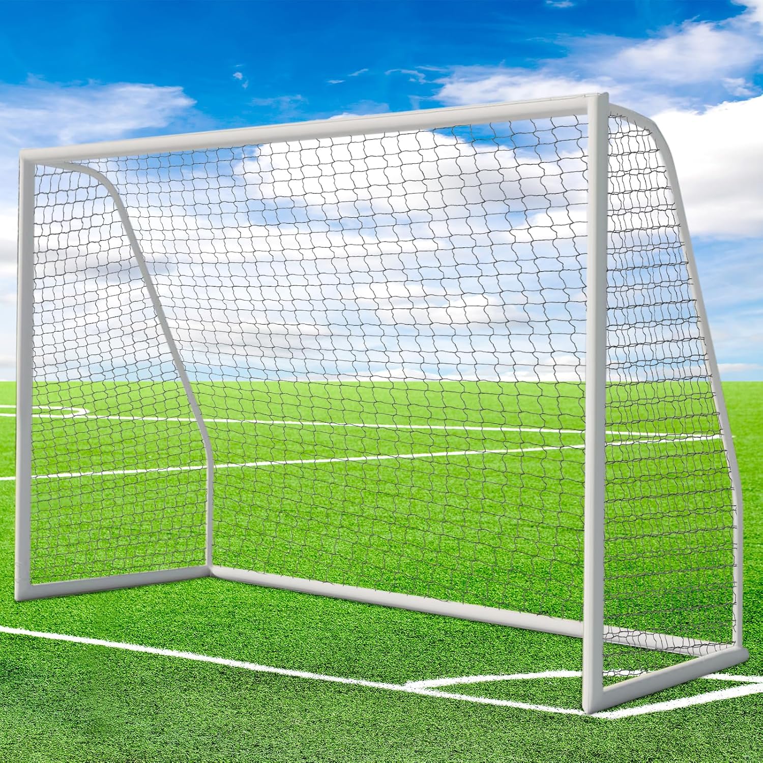Amazon.com : PullCrease 10 x 6.5 ft Soccer Goal for Backyard with 2 ...