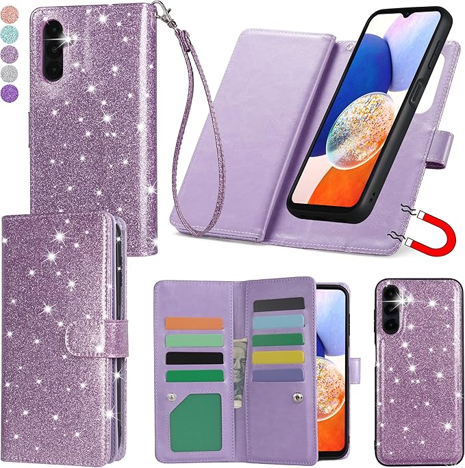 Amazon.com: Varikke Samsung A14 5G Case Wallet, Galaxy A14 5G Case Wallet for Women with Card ...